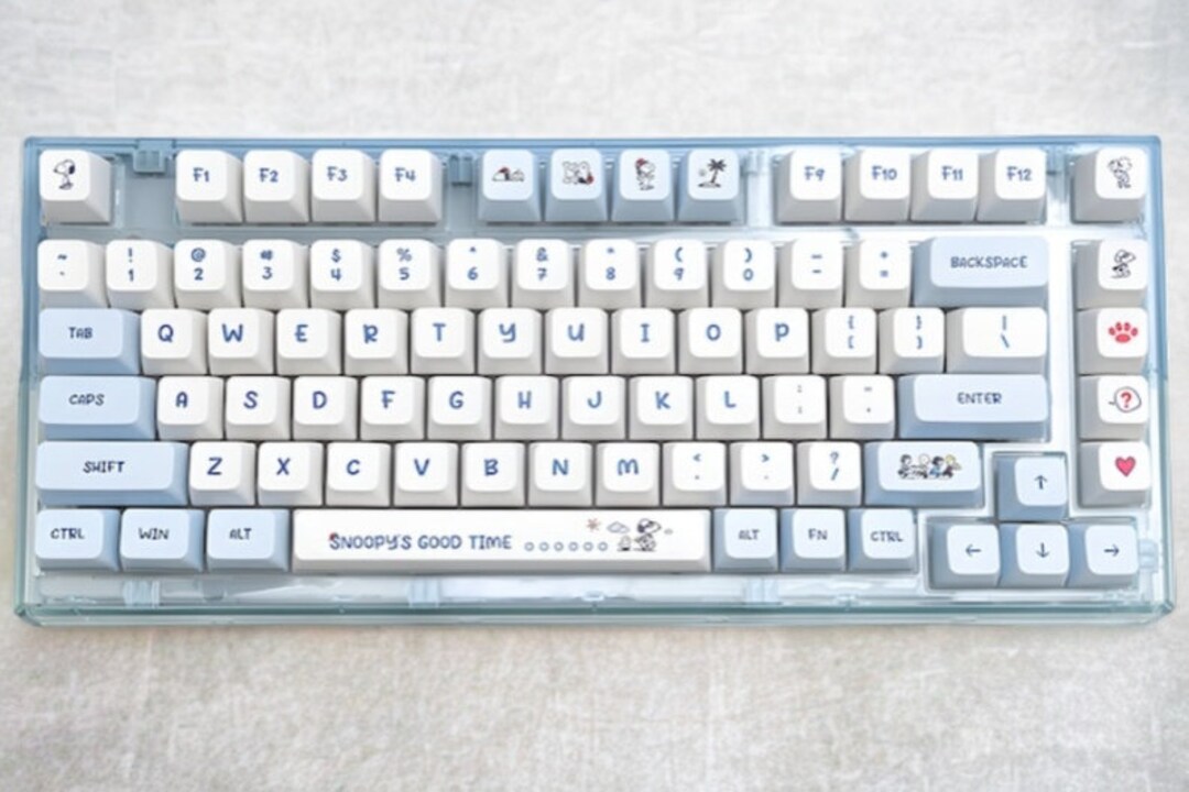 Snoopy Dog Mechanical Keyboard Keycaps, MX Switches, PBT Material ...