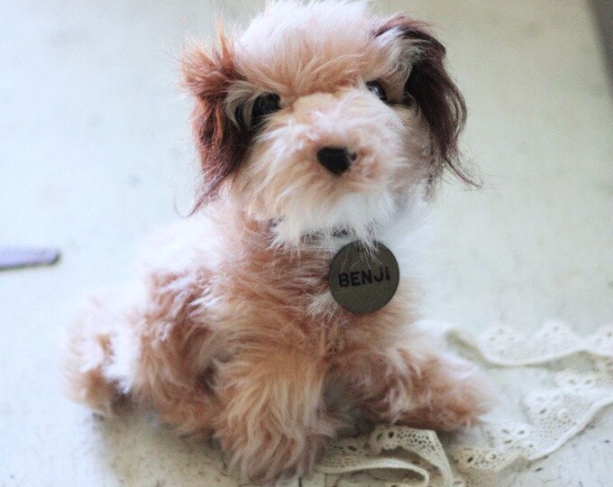 Benji. Vintage Plush Toy Dog With Collar and Brass Name Tag. - Etsy
