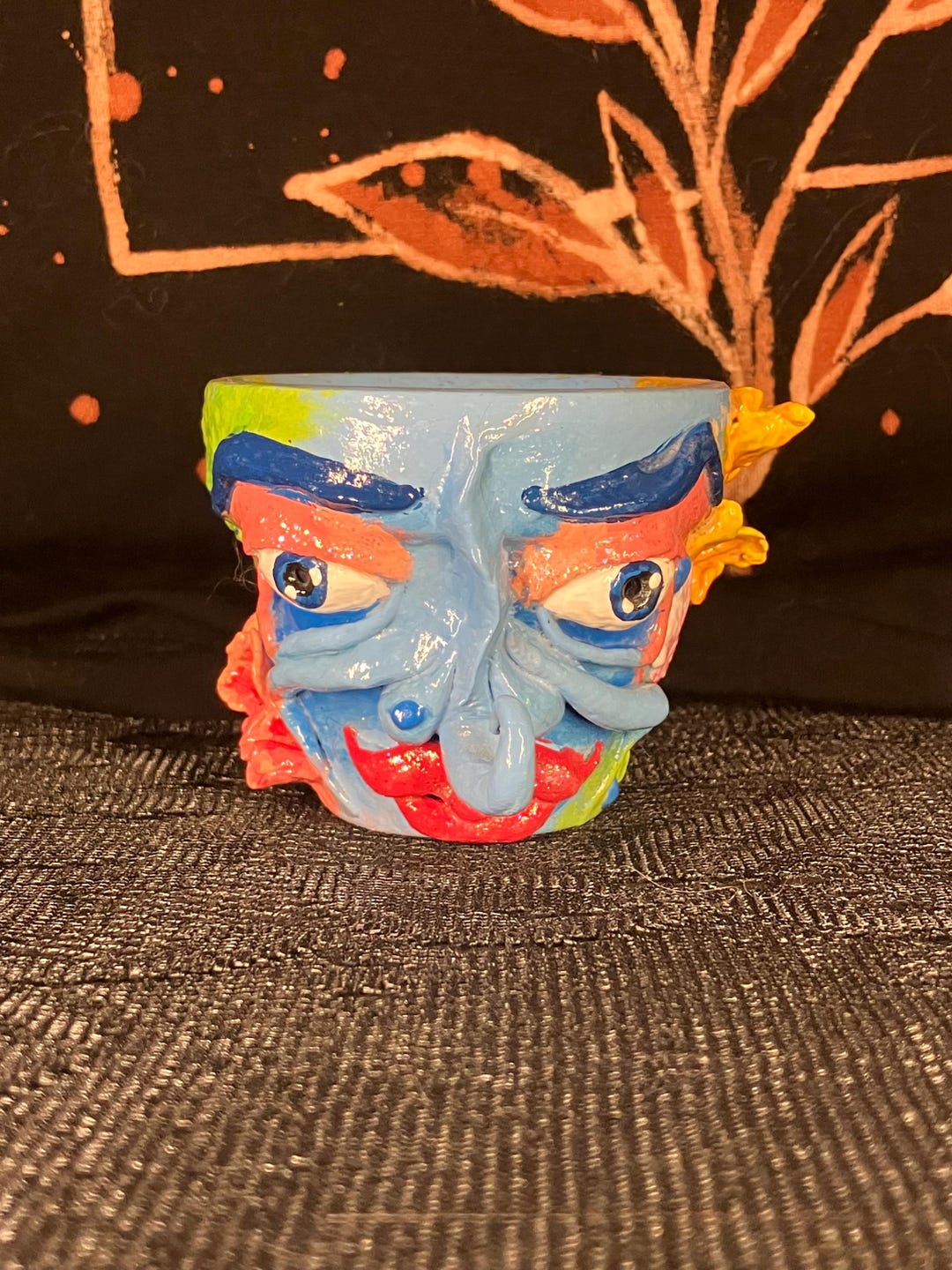 Under the Sea Coral Lady Hand Sculpted Terracotta Upcycled Planter Pot ...
