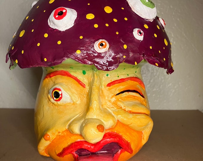 Trippy Mushroom Pot, Hippy Home Decor, Psychedelic Aesthetic Planter ...