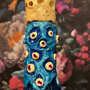 Cyclops Bottle Sculpture Clay Art Piece, Ocean Decor Monster Art ...