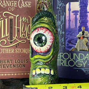 Green Cyclops Horror Monster Clay Sculpture Art Piece, Hand Painted ...