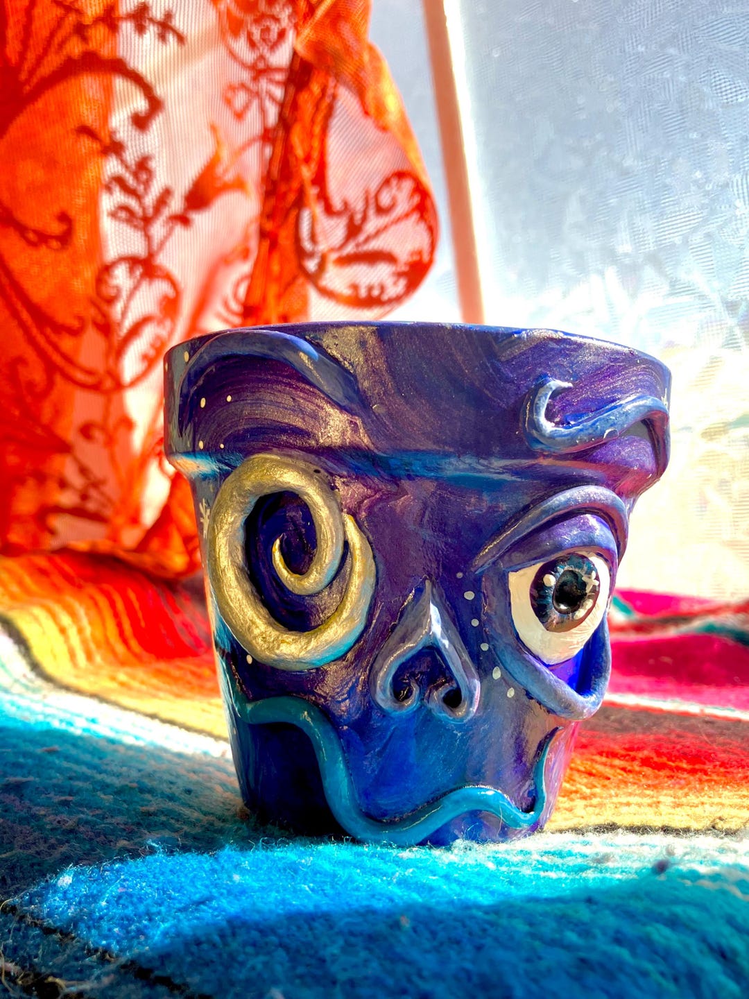Galactic Cosmos Creature Sculpture: 3.5 Inch Terracotta Pot - Etsy