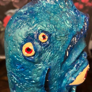 Cyclops Bottle Sculpture Clay Art Piece, Ocean Decor Monster Art ...