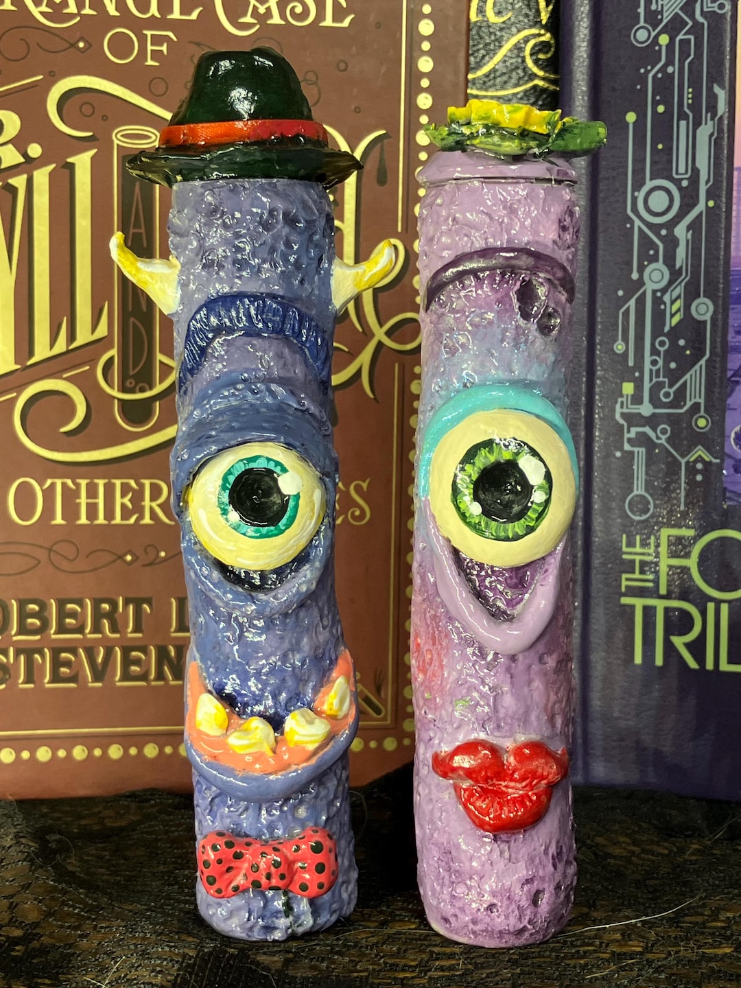 Cyclops Monster Couple Tube Containers, Set of 2, Formal Dressed ...