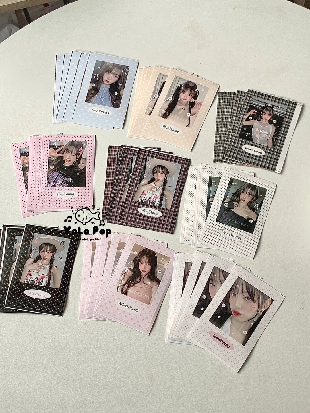 Wonyoung Mail Stickers Photocard Polaroid Stickers Set IVE Pink Cute ...