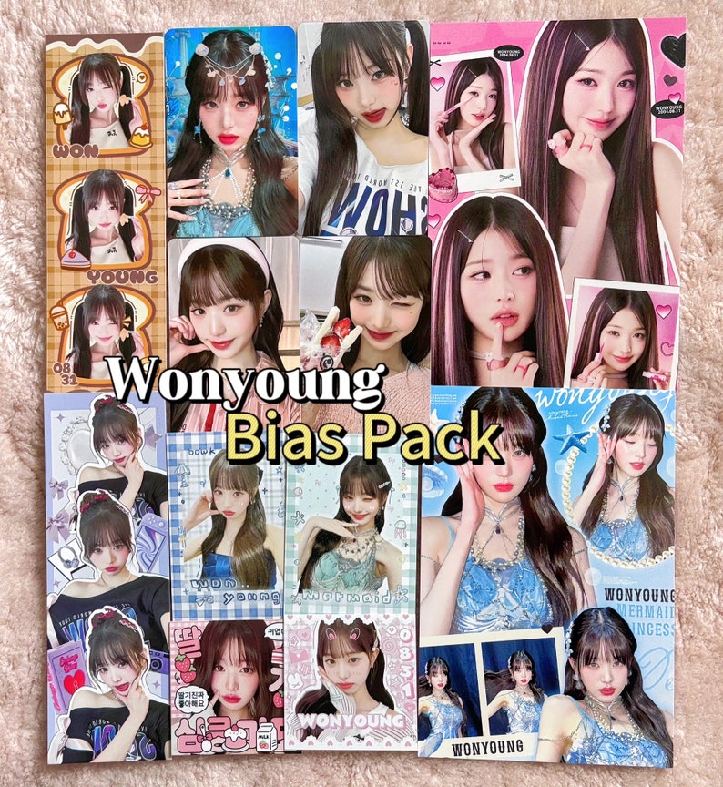 IVE Wonyoung Bias Pack Photocard Set kpop Lomos Postcards Bookmarks Merch Gift - Etsy