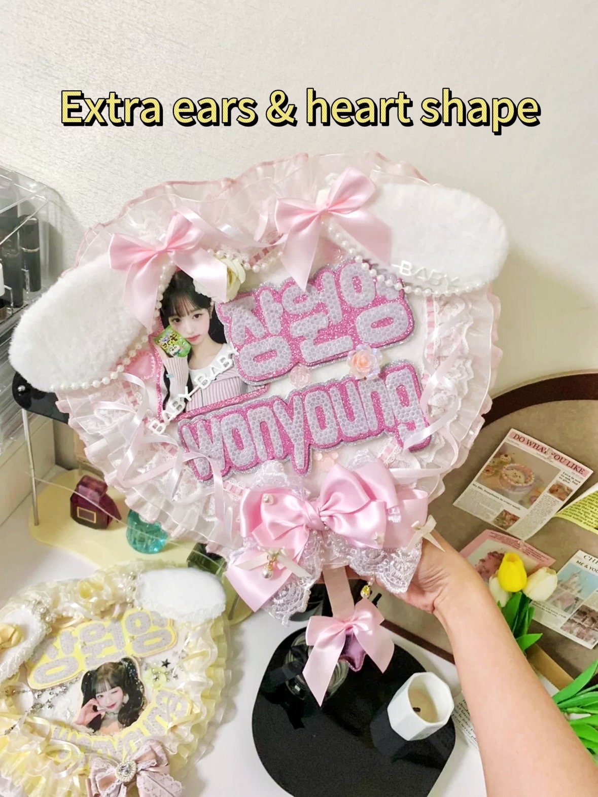 Kpop Custom Wonyoung Concert Fan Art Slogan Sign Handmade Deco K-pop ...