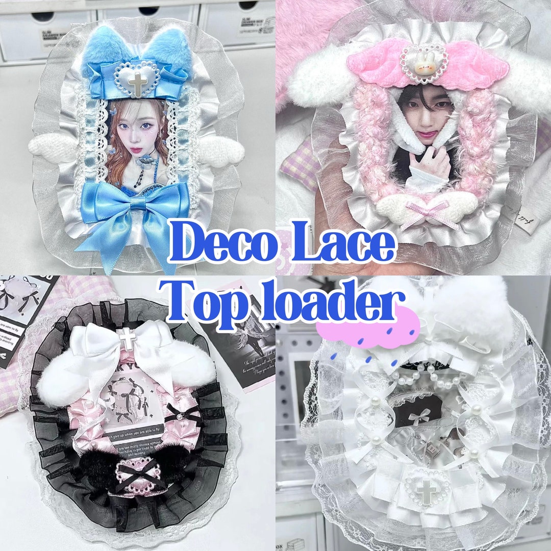 Decorated Lace Top Loader Photocards Holder K-pop Anime Card Collection ...
