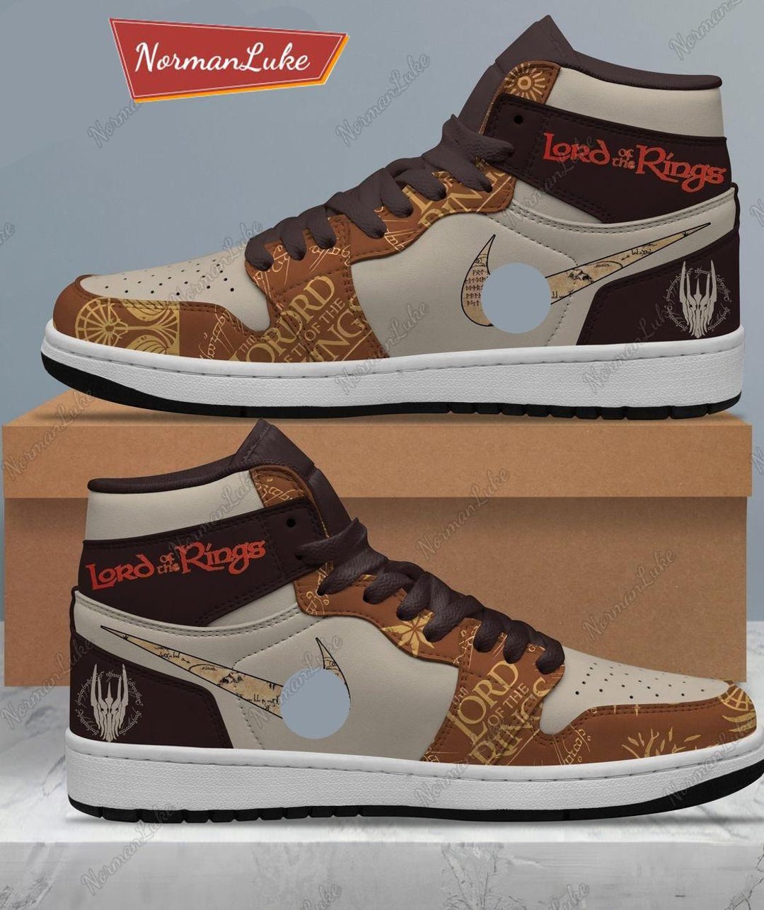 Lord the Rings Shoes, Lotr Hightop Sneakers, the Shire Distressed, the ...