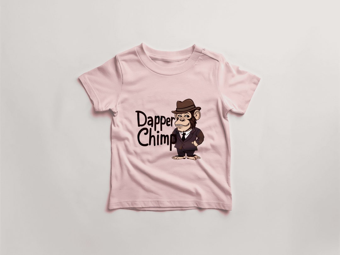 Dapper Chimp T-shirt, Stylish Monkey With Hat Graphic Tee, Unisex ...