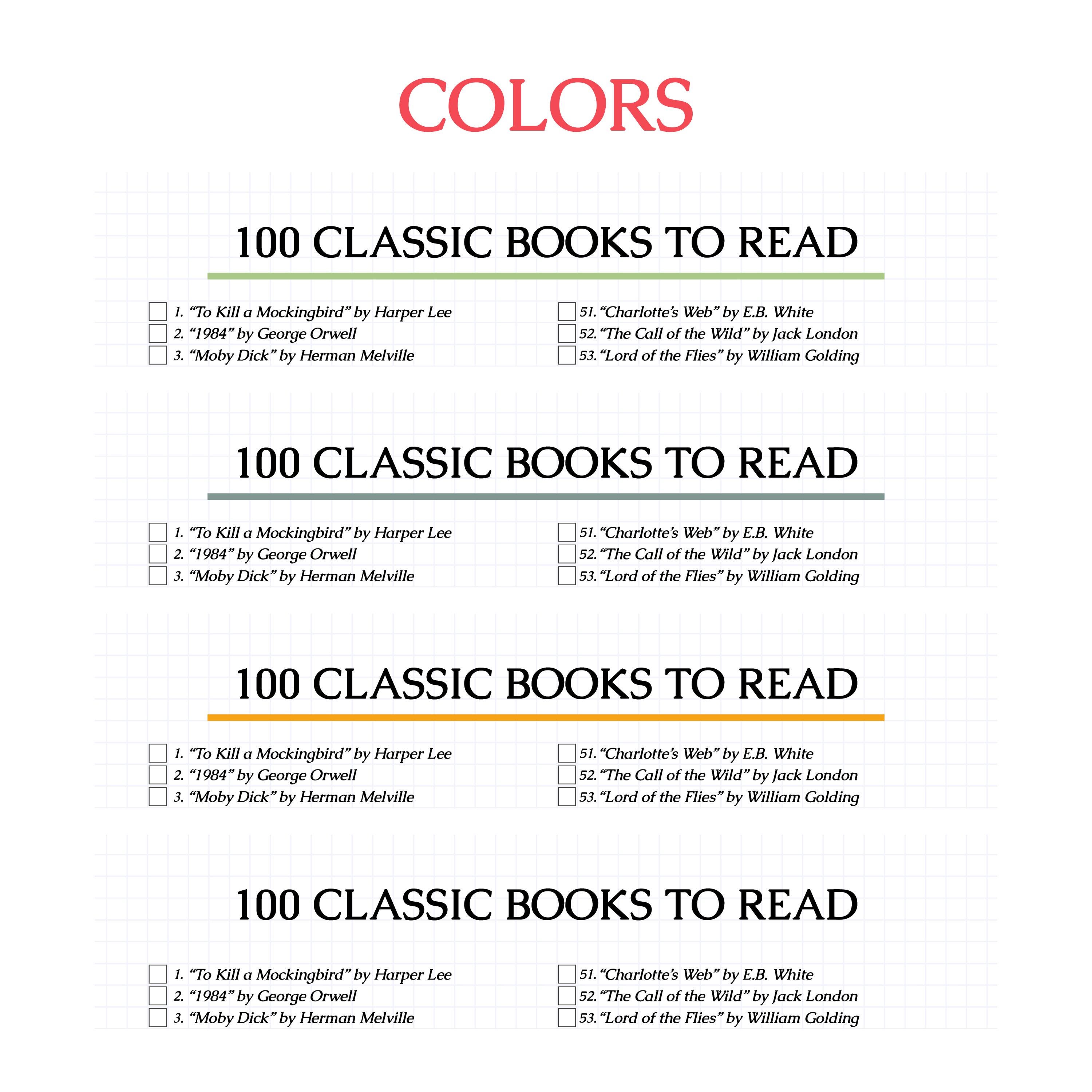 100 Classic Books to Read | Books List | Best Classic Books | Reading ...