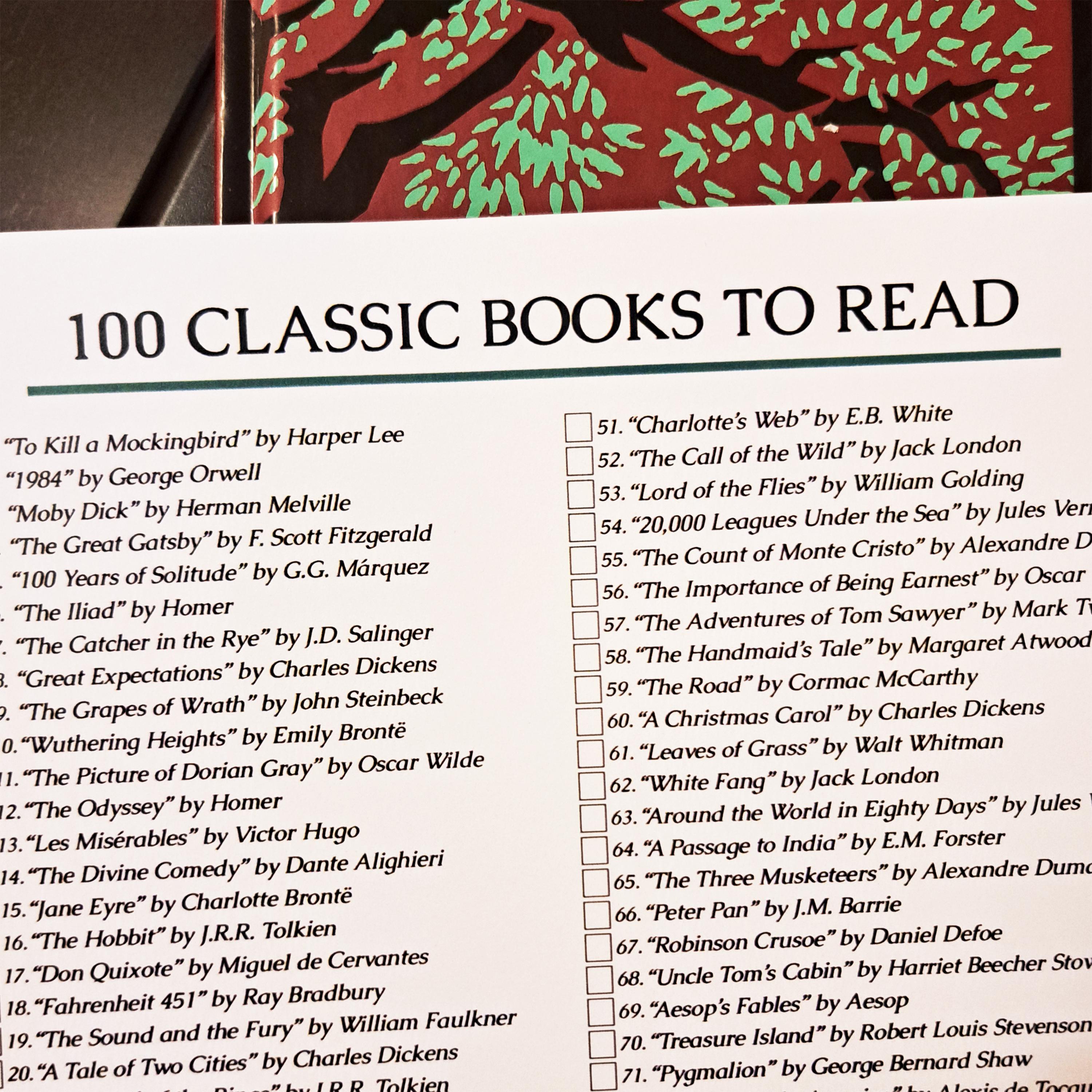100 Classic Books to Read | Books List | Best Classic Books | Reading ...