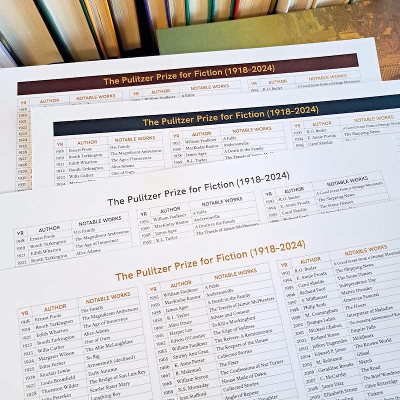 Pulitzer Prize for Literature - Etsy