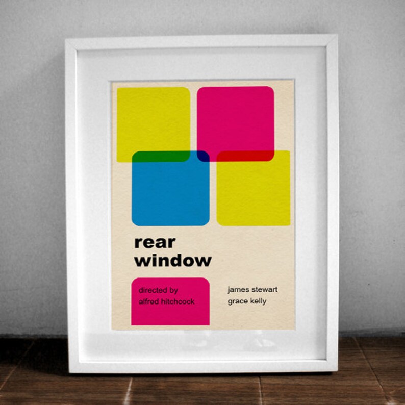 REAR WINDOW 16x12 Minimalist Movie Poster Print | Etsy