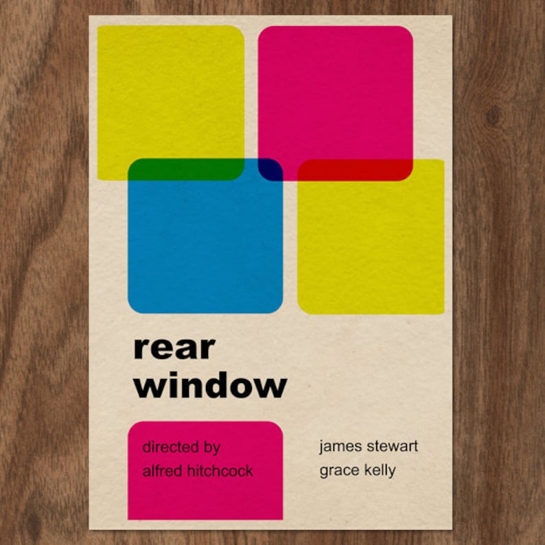 REAR WINDOW Minimalist Typographic Movie Limited Edition Print - Etsy