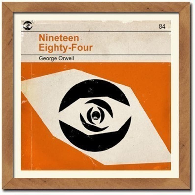 6x6 Classic Vintage Book Cover Print 1984 - Etsy