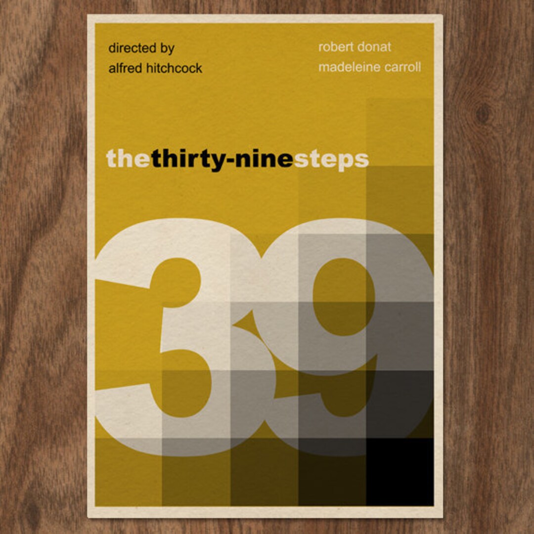 The Thirty-nine Steps Alfred Hitchcock Movie Print - Etsy