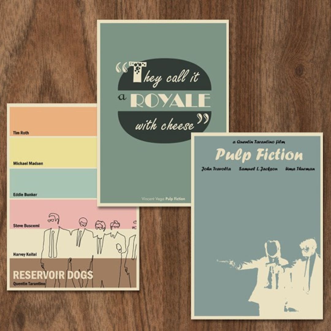 16x12 Quentin Tarantino Set of 3 Movie Posters - Etsy