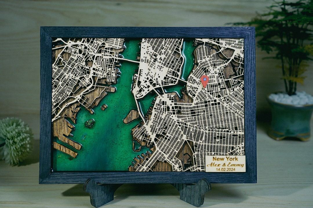 Custom Map Art, Personalized City Maps, Resin Map, Gift for Him, Love Maps Art, Decor Art. - Etsy