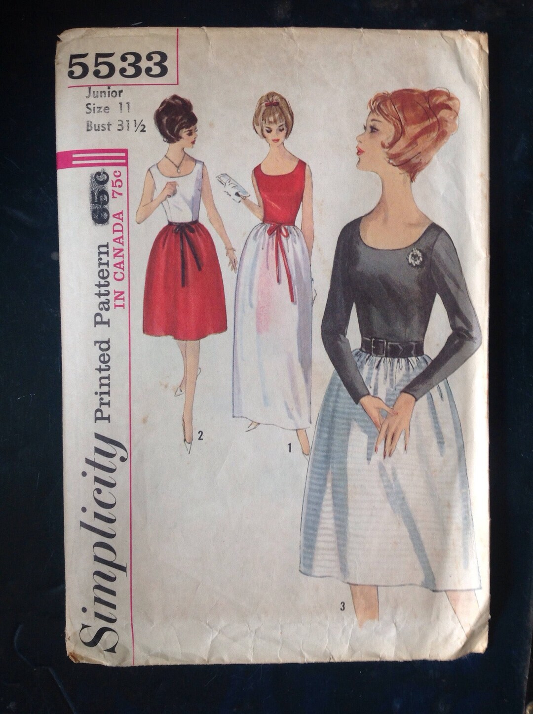 Vintage Simplicity Pattern 5533, Vintage Dress Pattern, 1964 Dress ...