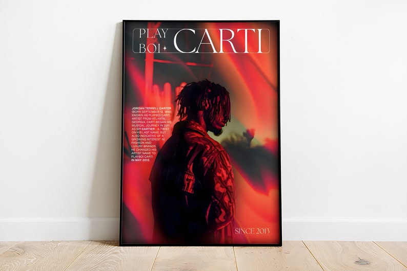 Music Wall Art Print | Minimalist Playboy Carti Wall Art | Music Art ...