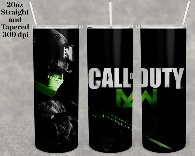 Call of Duty Tumbler Wrap: 20oz Skinny Sublimation Design PNG SEAMLESS ...