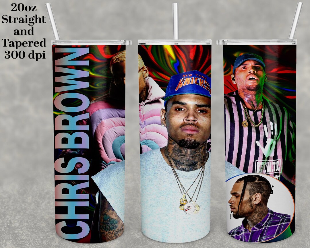 Chris Brown Tour 2024 Tumbler PNG, Chris Brown Fan 20oz Skinny Tumbler ...