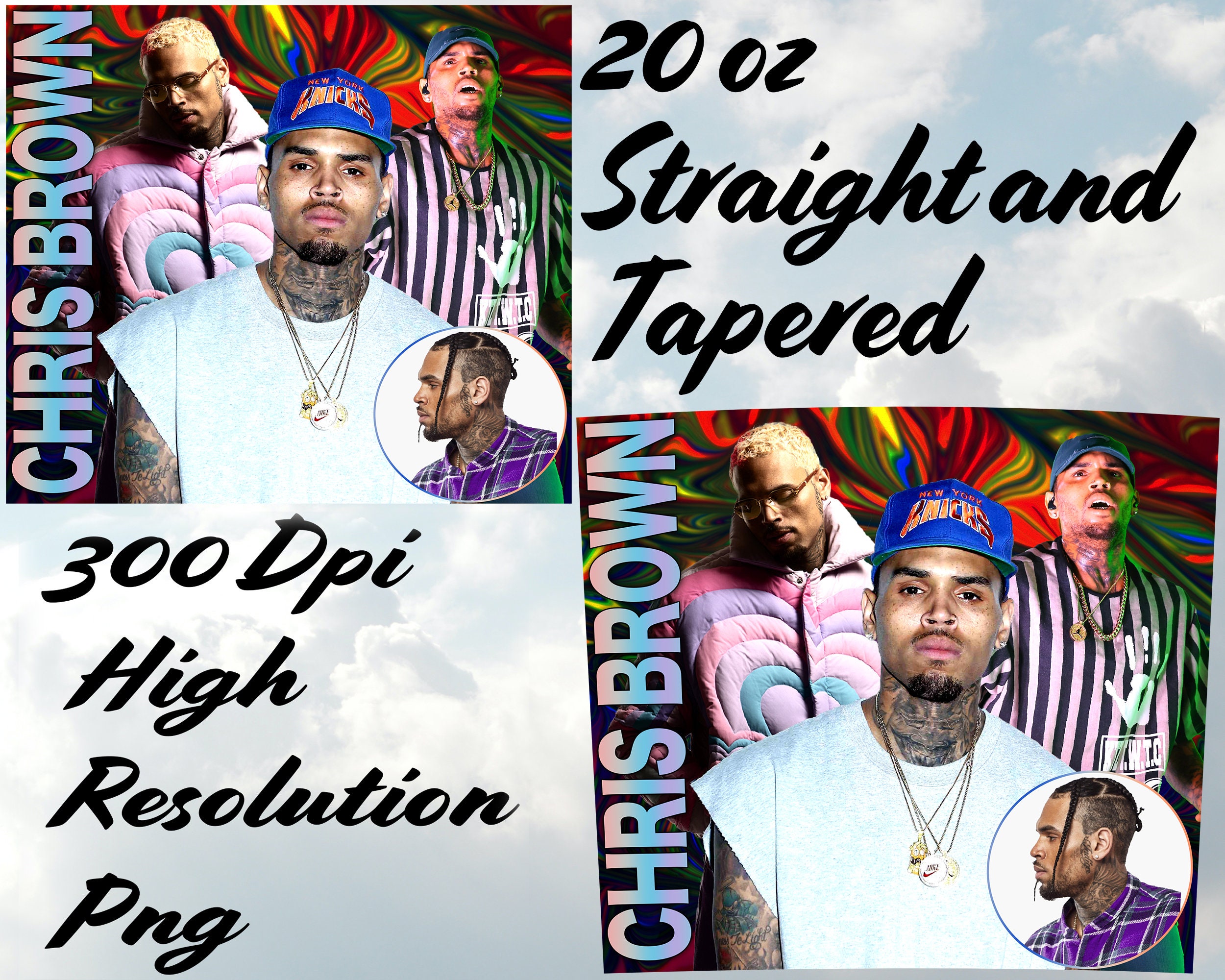 Chris Brown Tour 2024 Tumbler PNG, Chris Brown Fan 20oz Skinny Tumbler ...