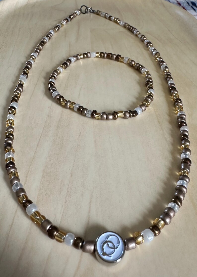 Seed Bead Layering Necklace: Enamel Bead Accents - Etsy