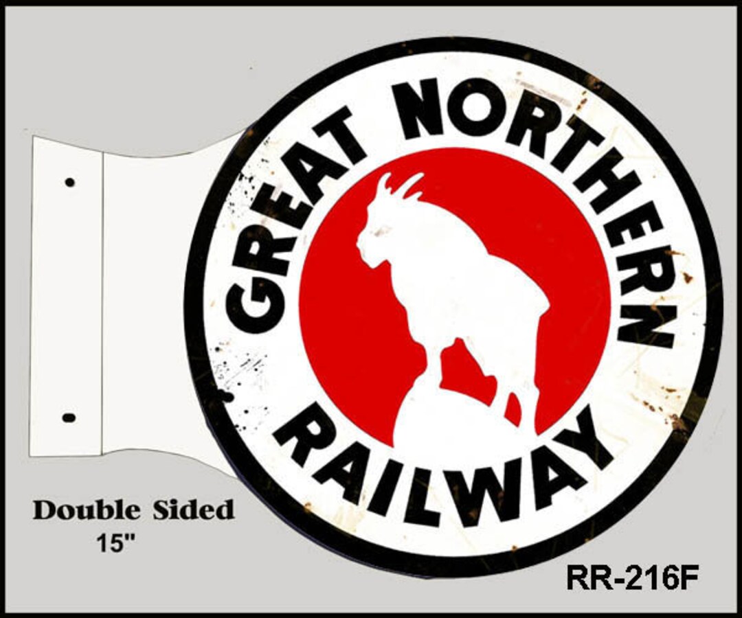 Reproduction Great Northern Railroad Flange Sign 15X171/2 - Etsy
