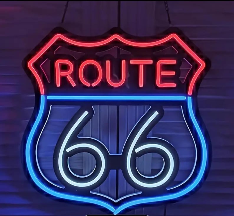 Route 66 Neon Led Sign - Etsy