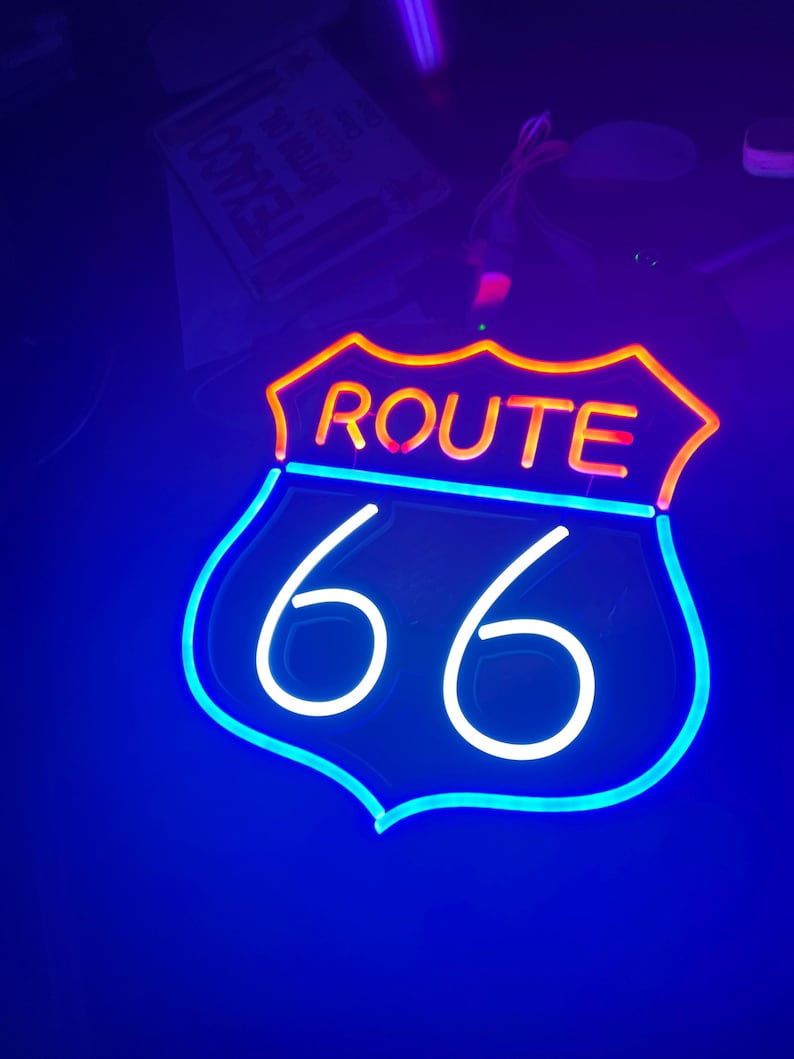 Route 66 Neon Led Sign - Etsy