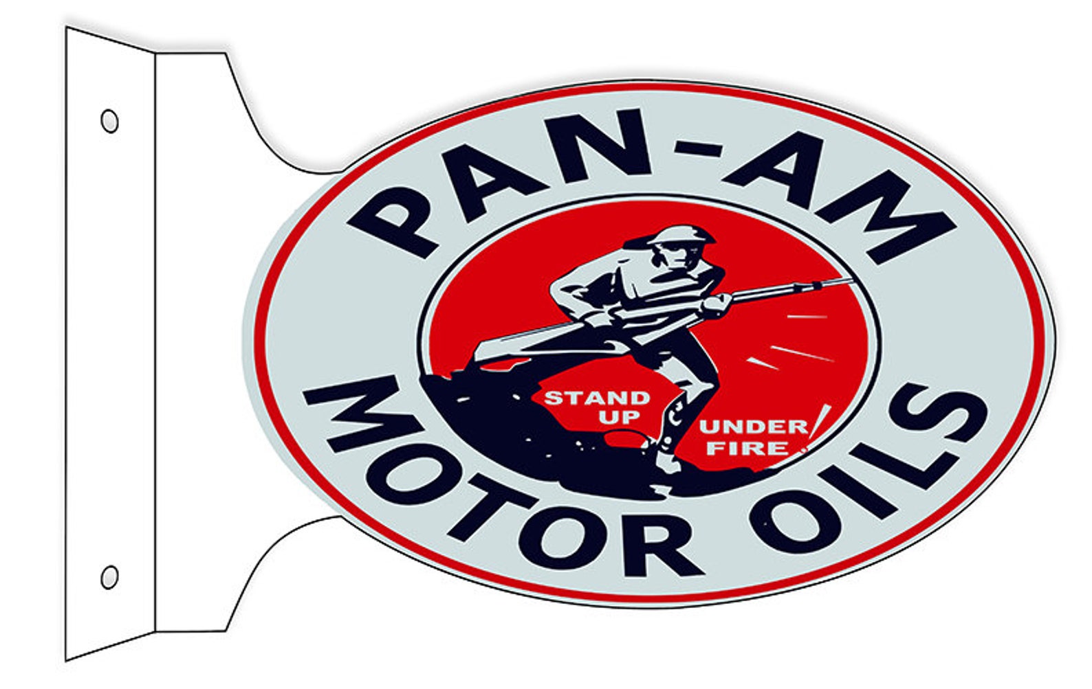 Pan-am Motor Oil Double Sided Flange Sign. 12×18 Oval - Etsy