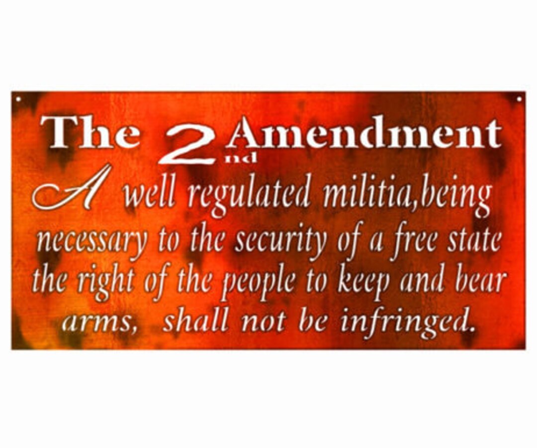 2nd Amendment Metal Sign Gives the Illusion of Real Copper NOT COPPER ...