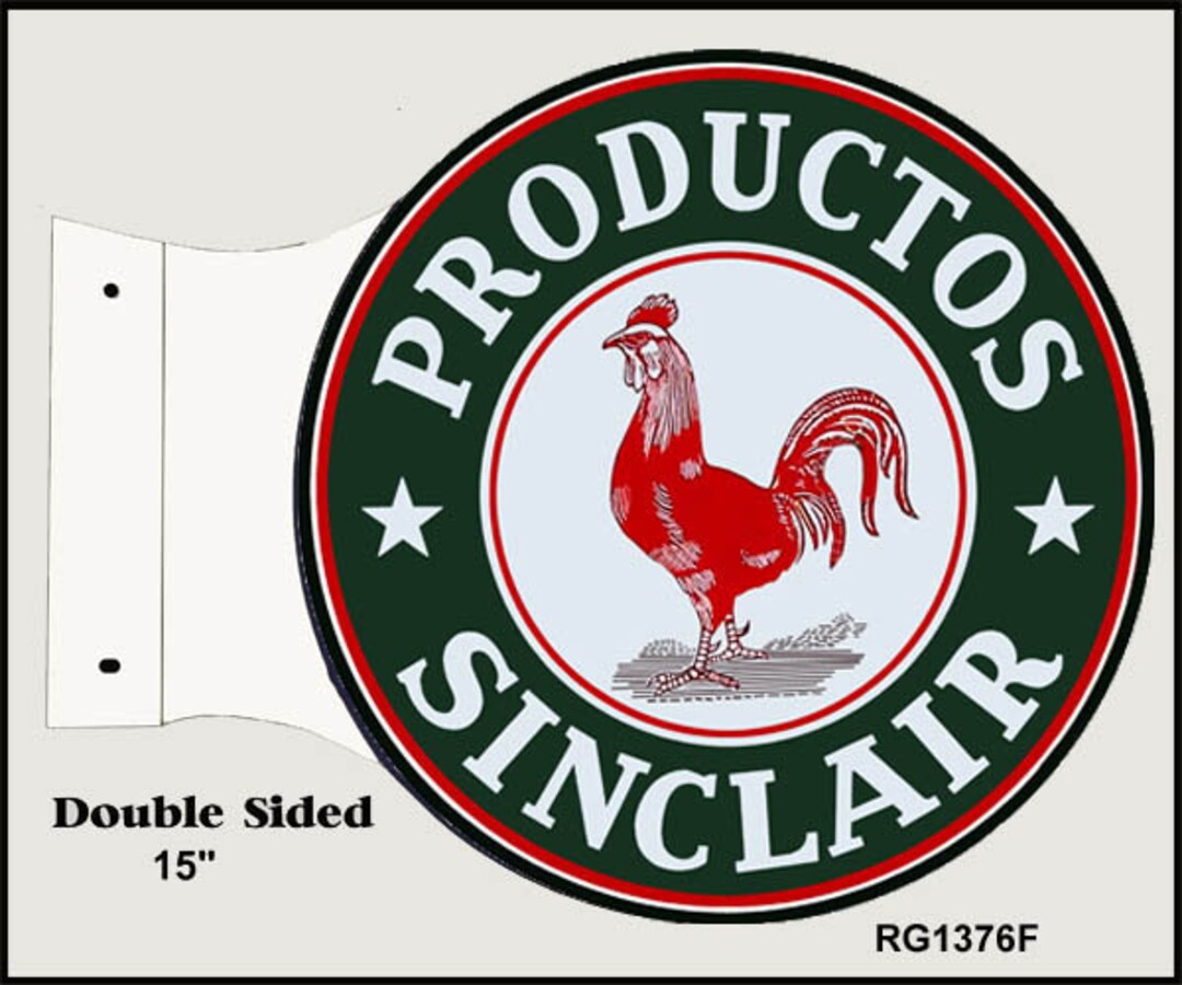 Producto's Sinclair Motor Oil Rooster Flange Sign 15×171/2 - Etsy