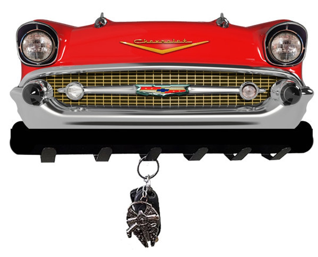 1957 Chevy Red Front End Cut Out Metal Key Holder 128 - Etsy