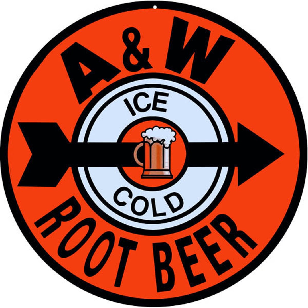 A&W Root Beer Sign 14 Round - Etsy