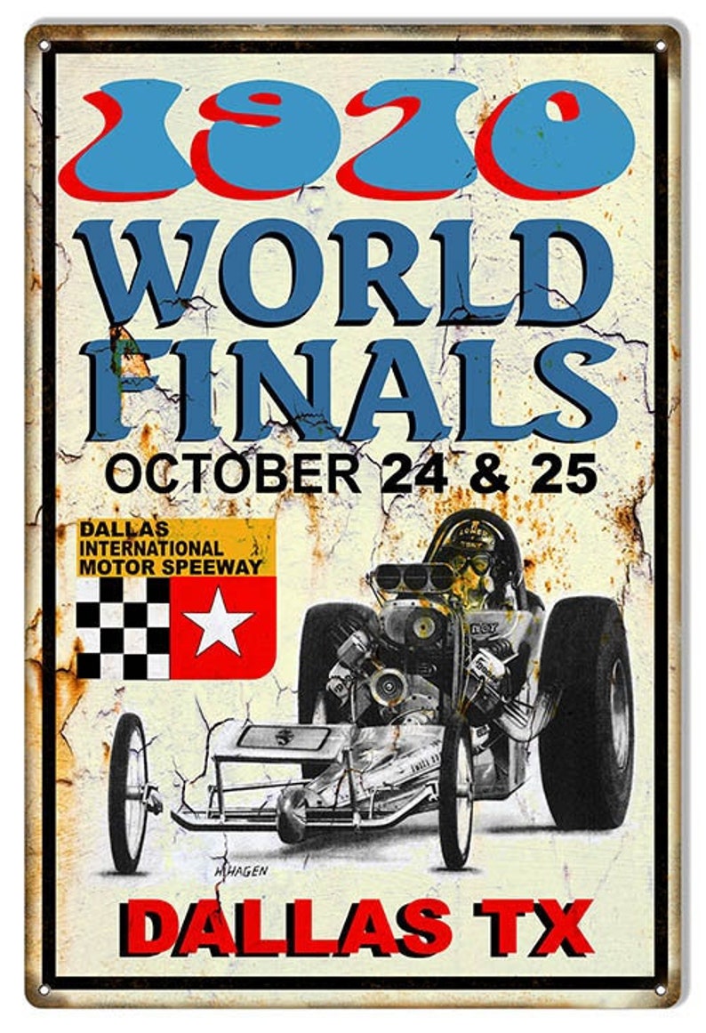 1970 World Finals Motor Speedway Reproduction Sign 12×18 - Etsy