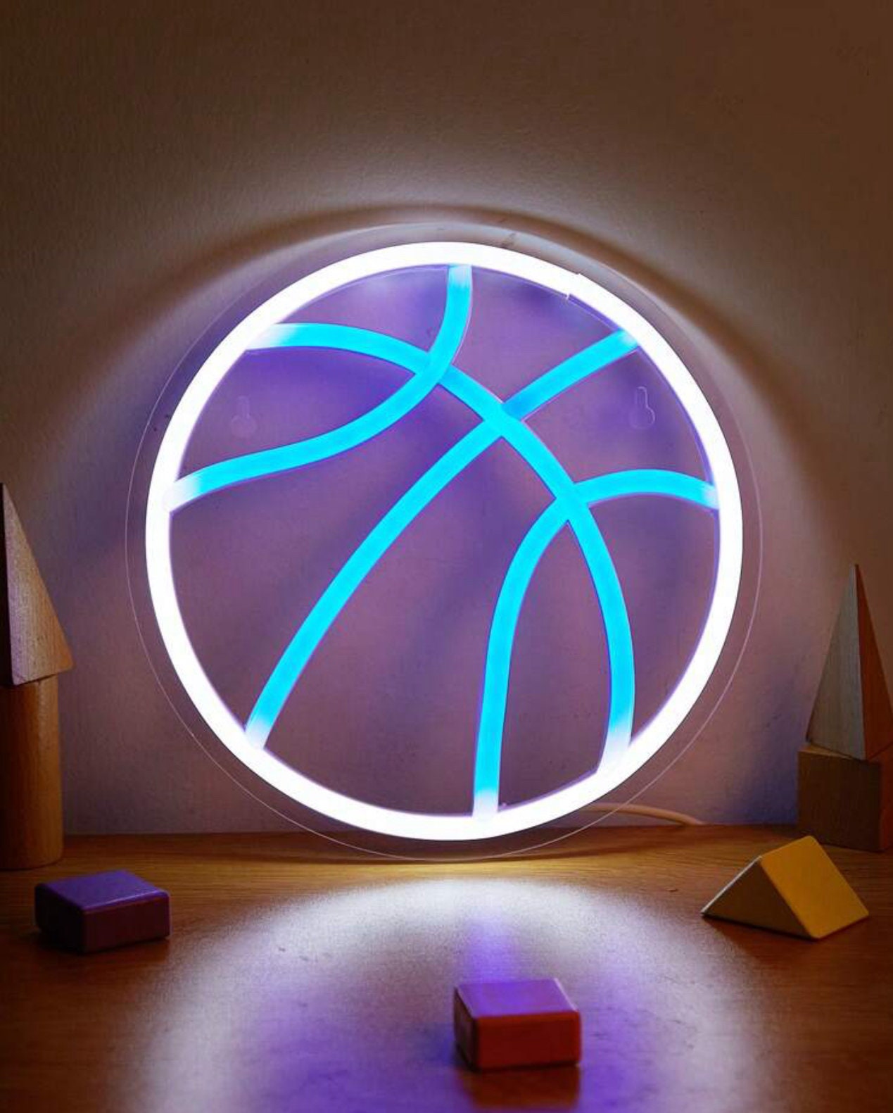 1pc Basketball Shaped Led Neon Light Sign, USB Powered, Wall Decoration ...