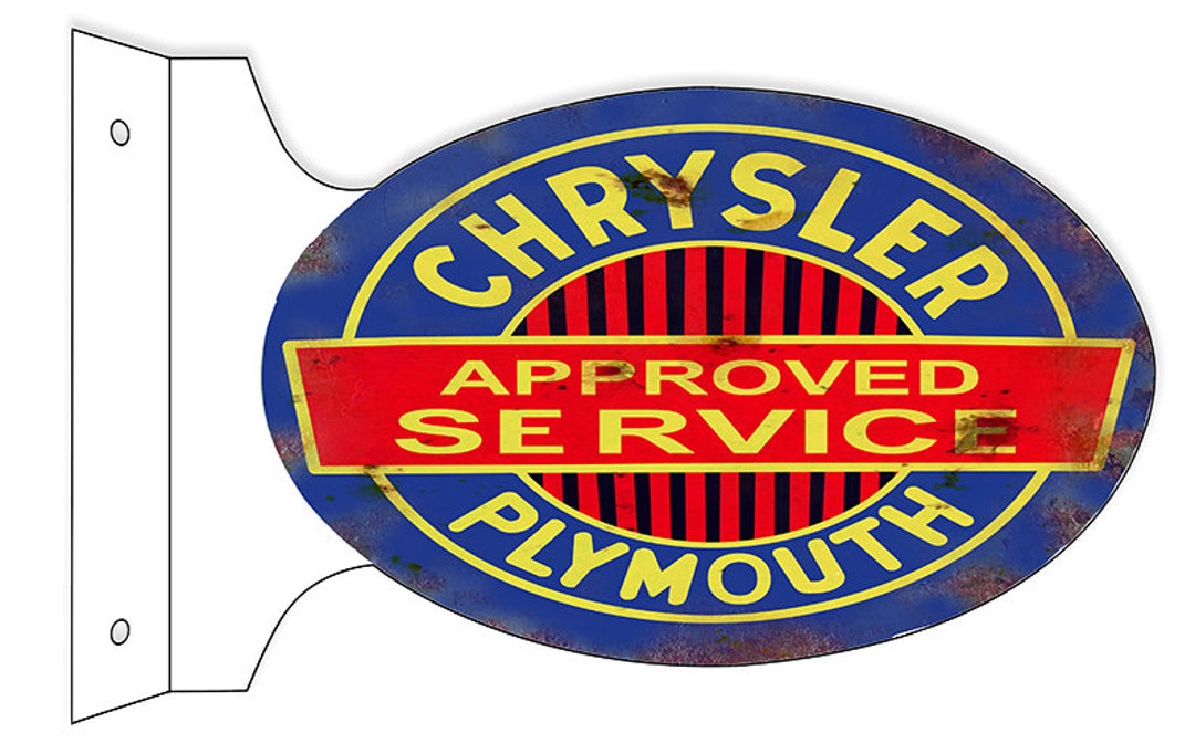 Aged Looking Reproduction Chrysler Approved Service Plymouth Double ...