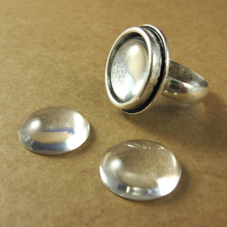 17mm Round Glass Domes for Round Bezels - One Pair - Etsy