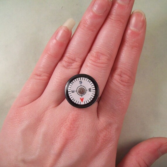 Items Similar To Compass Ring On Etsy