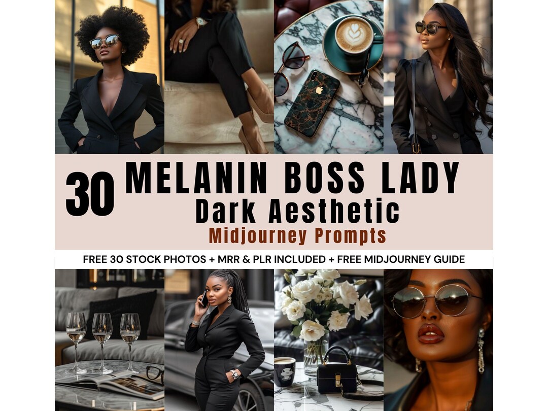 Melanin Skin Boss Lady Midjourney Prompts Instagram Feed Melanin Reels ...