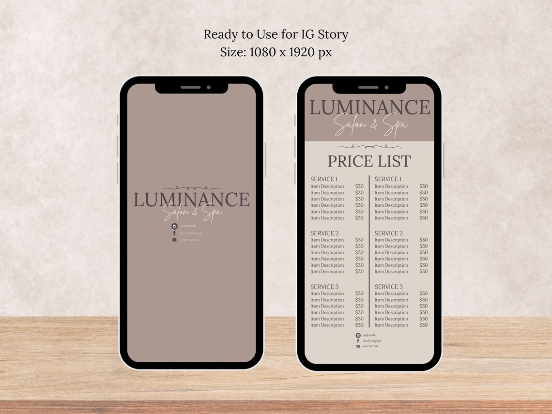 Price List Template Price List Brochure Canva Editable Template ...