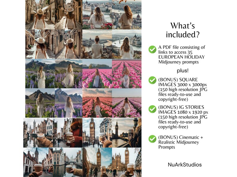 Midjourney Prompts Travel Influencer AI Prompts Midjourney Faceless ...