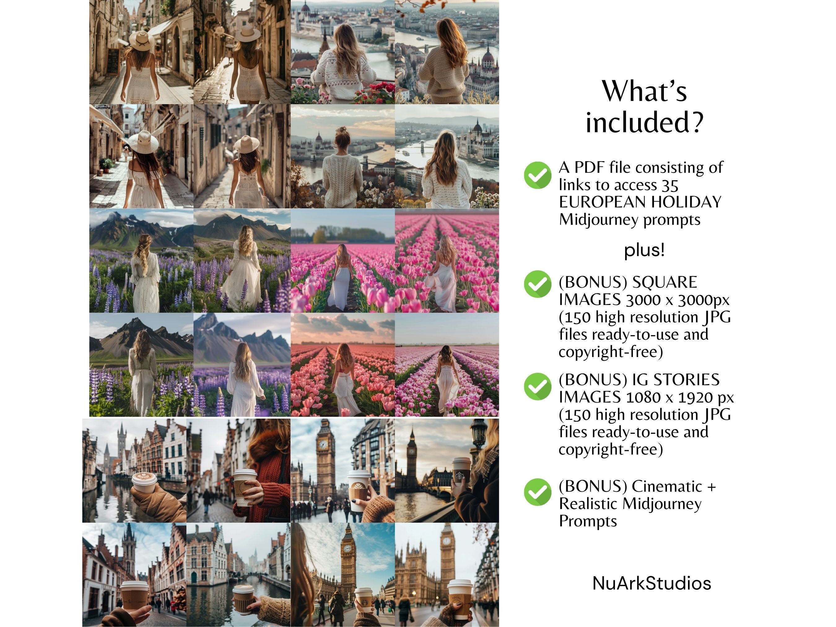 Midjourney Prompts Travel Influencer AI Prompts Midjourney Faceless ...