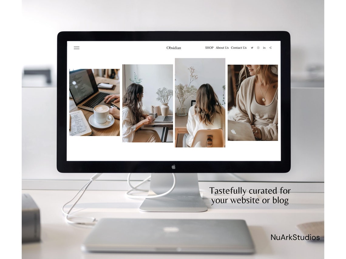 Faceless Digital Marketing Aesthetic Stock Photos Bundle Done for You ...