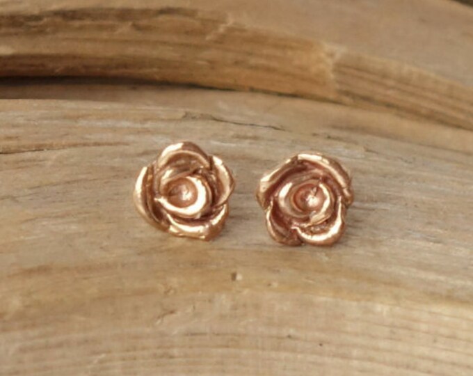 Rose Bud Studs 14k Rose Gold - Etsy