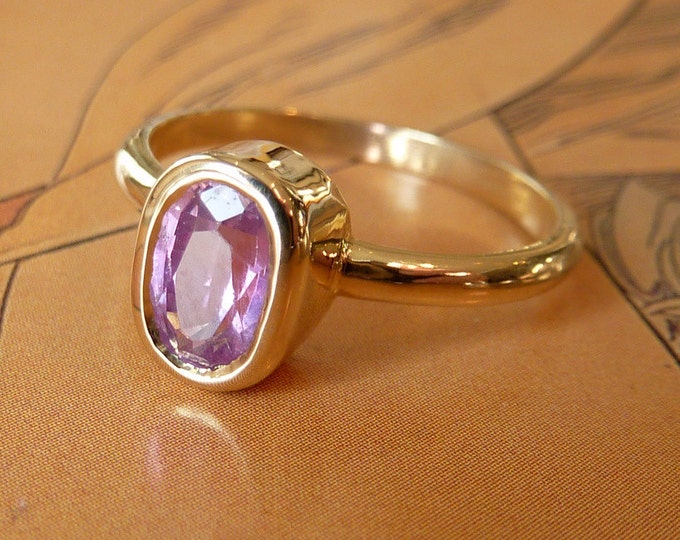 Thulian Pink Oval Cut Sapphire Ring RESERVED for - Etsy